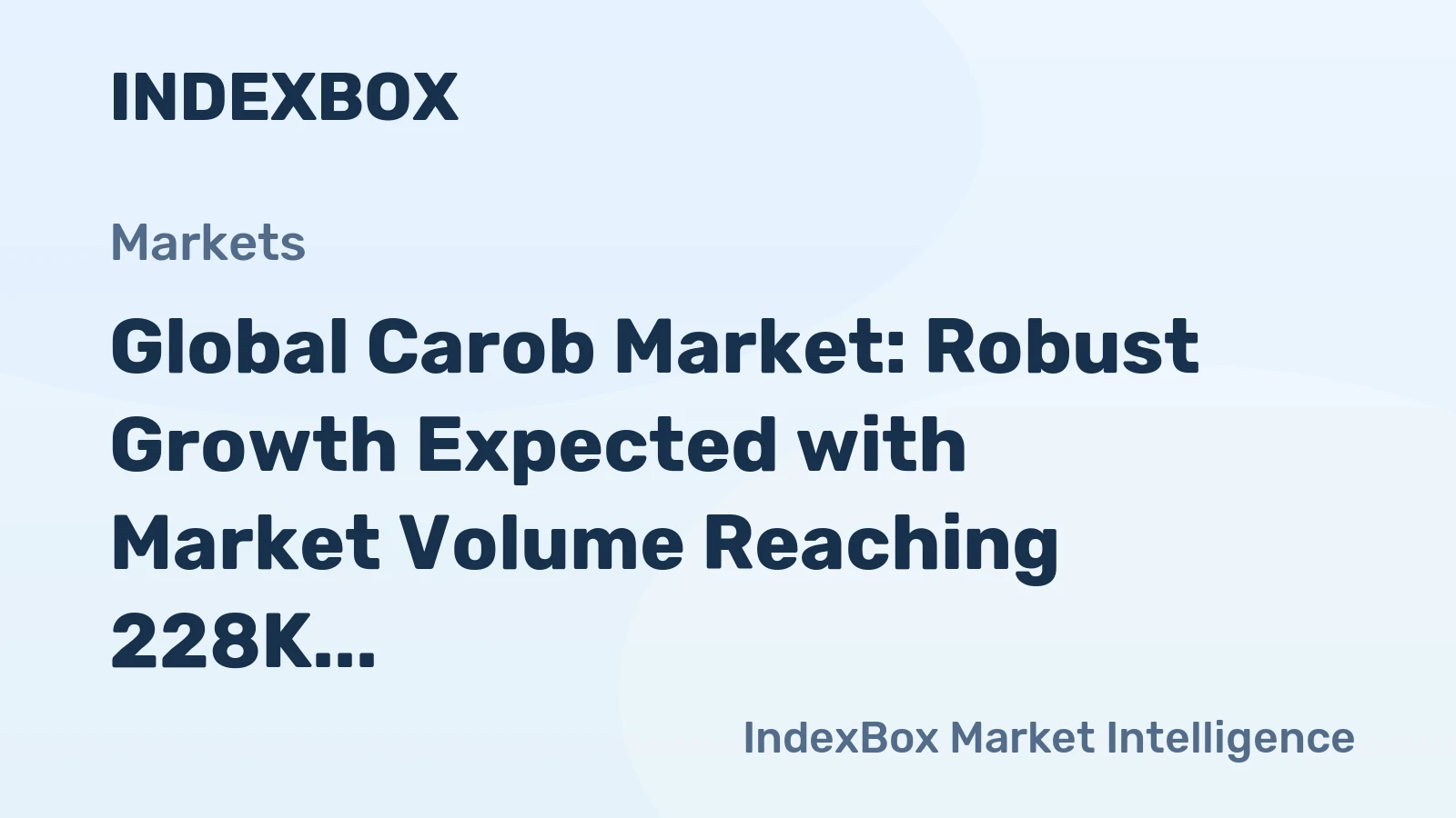 Global Carob Market: Robust Growth Expected with Market Volume Reaching 228K Tons and Market Value Reaching $397M by 2035