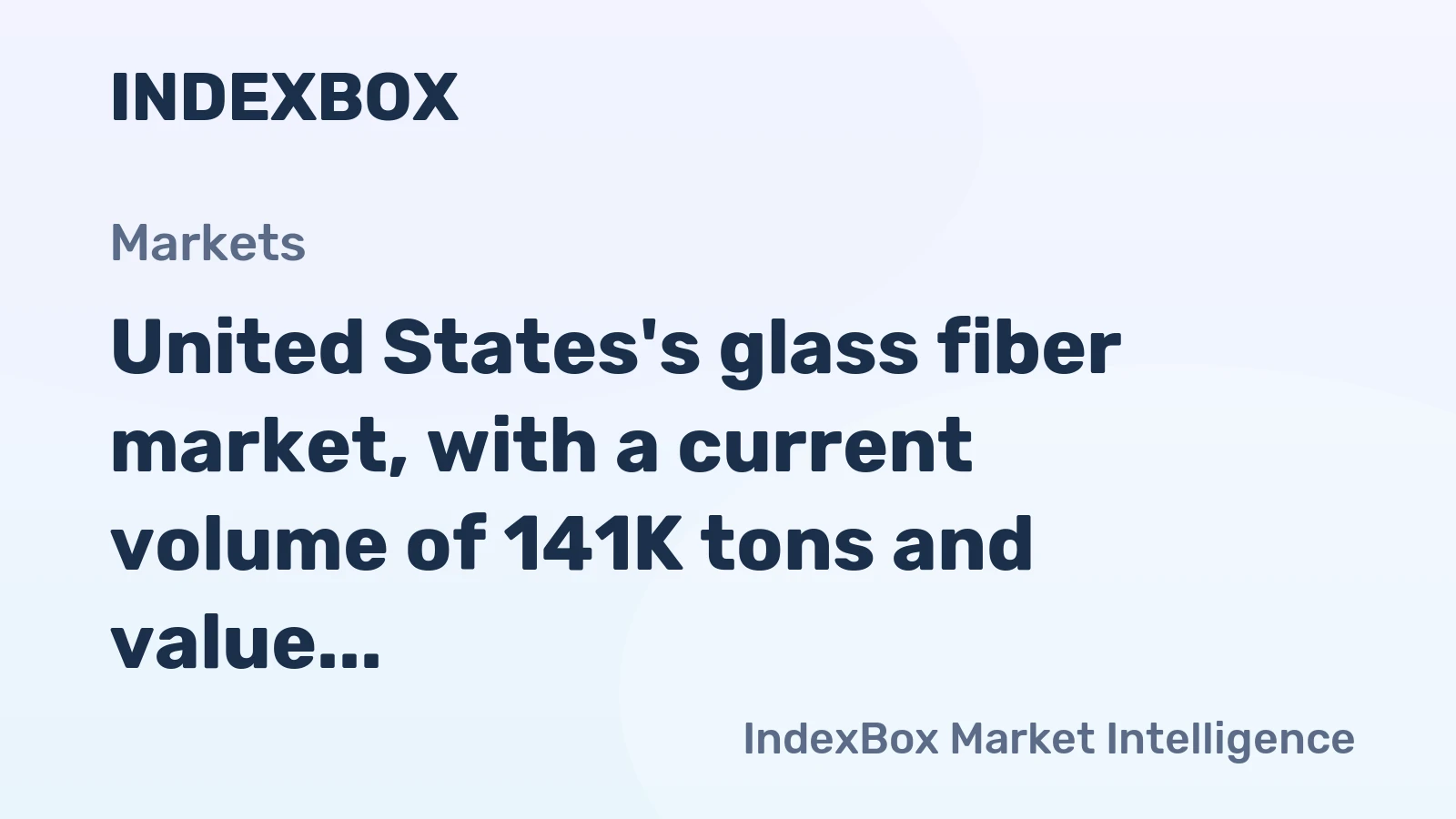 United States's glass fiber market, with a current volume of 141K tons and value of $422M, is forecast to grow to 185K tons and $573M by 2035.