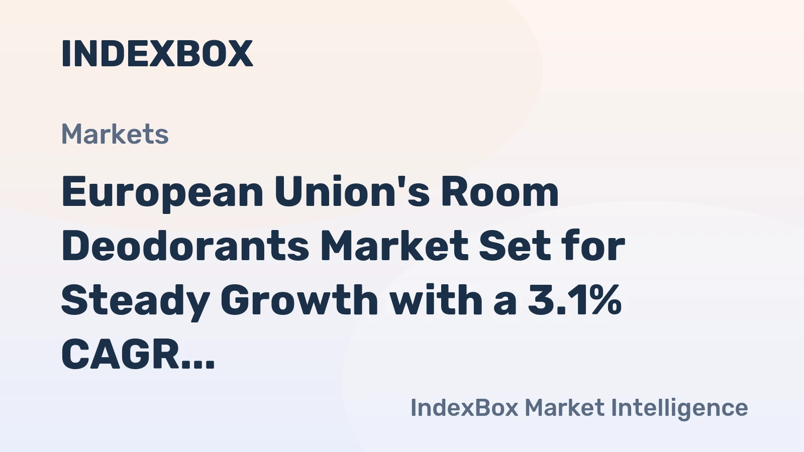 European Union's Room Deodorants Market Set for Steady Growth with a 3.1% CAGR in Value