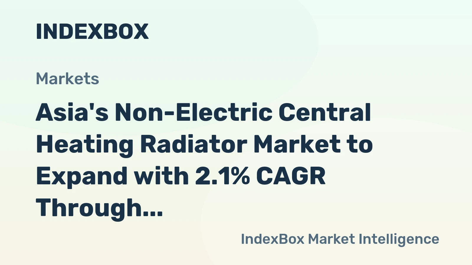 Asia's Non-Electric Central Heating Radiator Market to Expand with 2.1% CAGR Through 2035