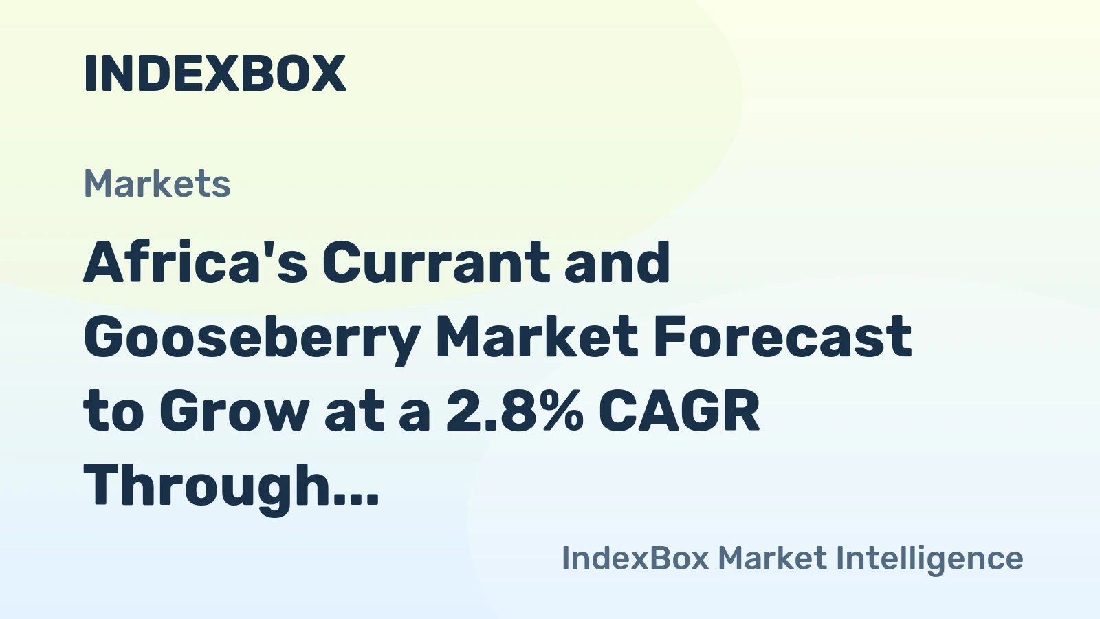 Africa's Currant and Gooseberry Market Forecast to Grow at a 2.8% CAGR Through 2035