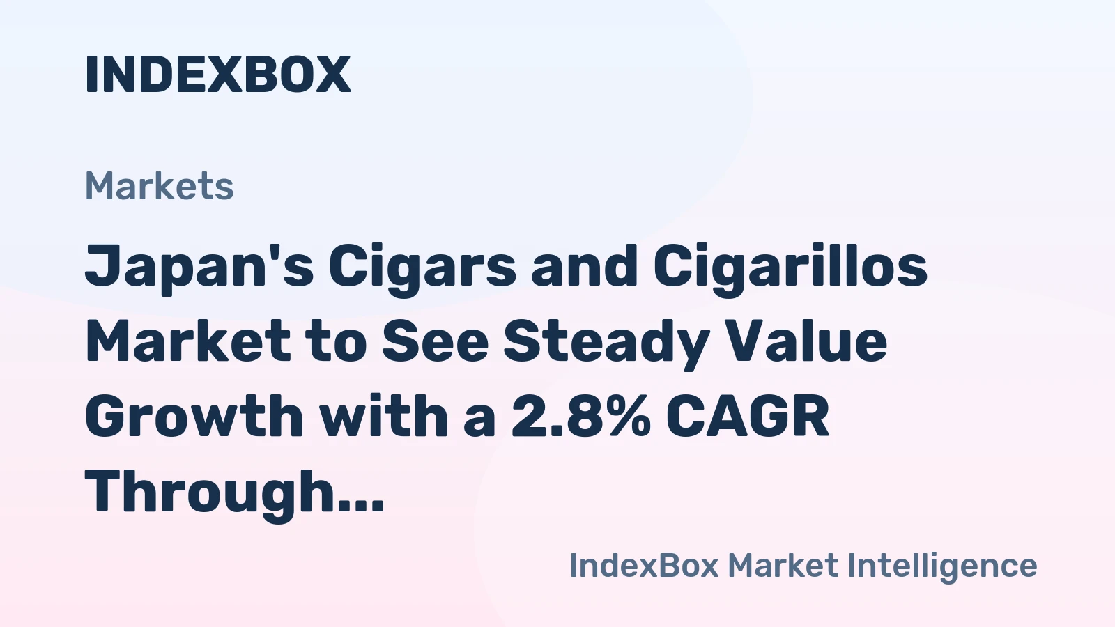 Japan's Cigars and Cigarillos Market to See Steady Value Growth with a 2.8% CAGR Through 2035