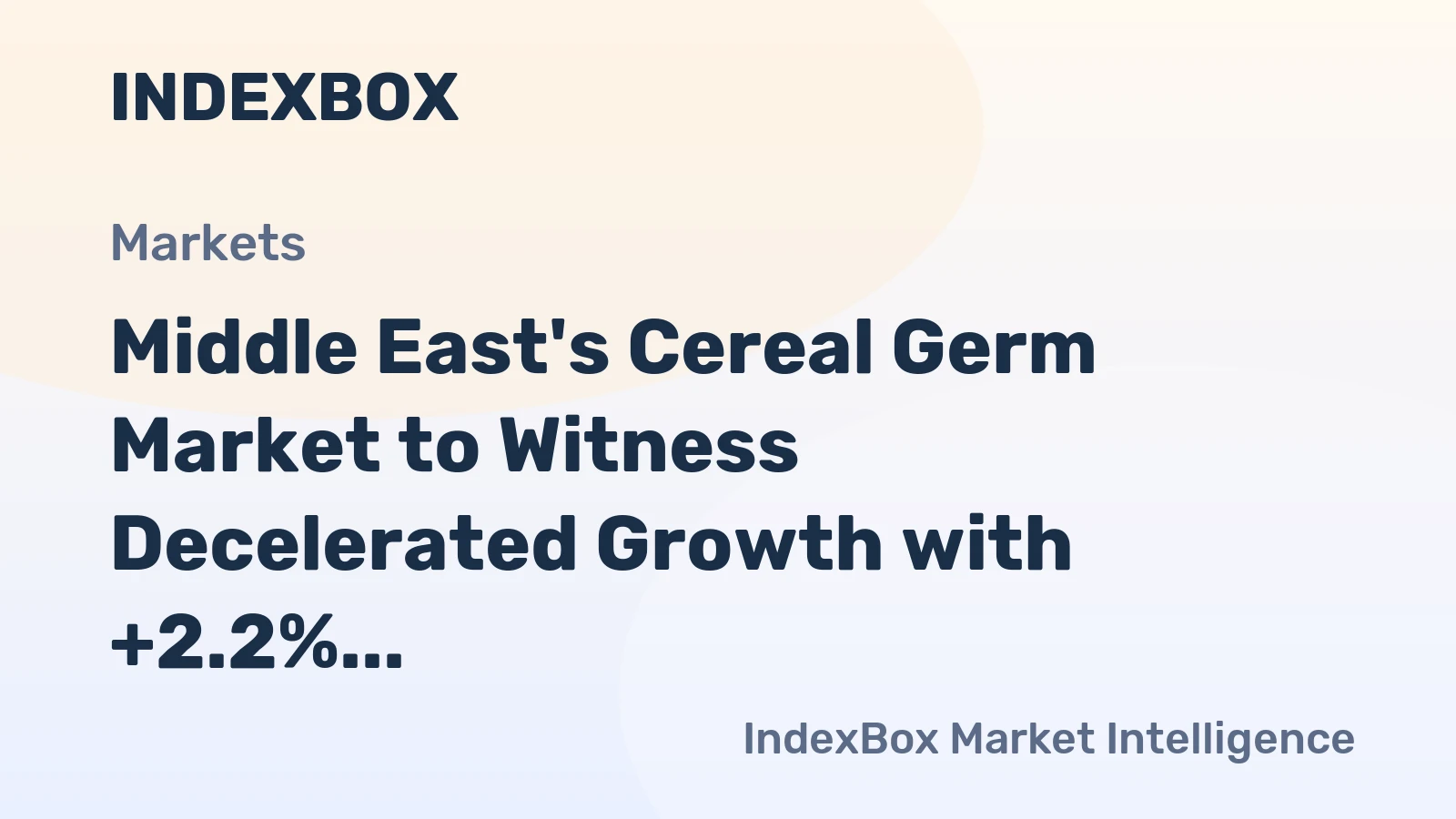 Middle East's Cereal Germ Market to Witness Decelerated Growth with +2.2% CAGR Forecasted till 2035