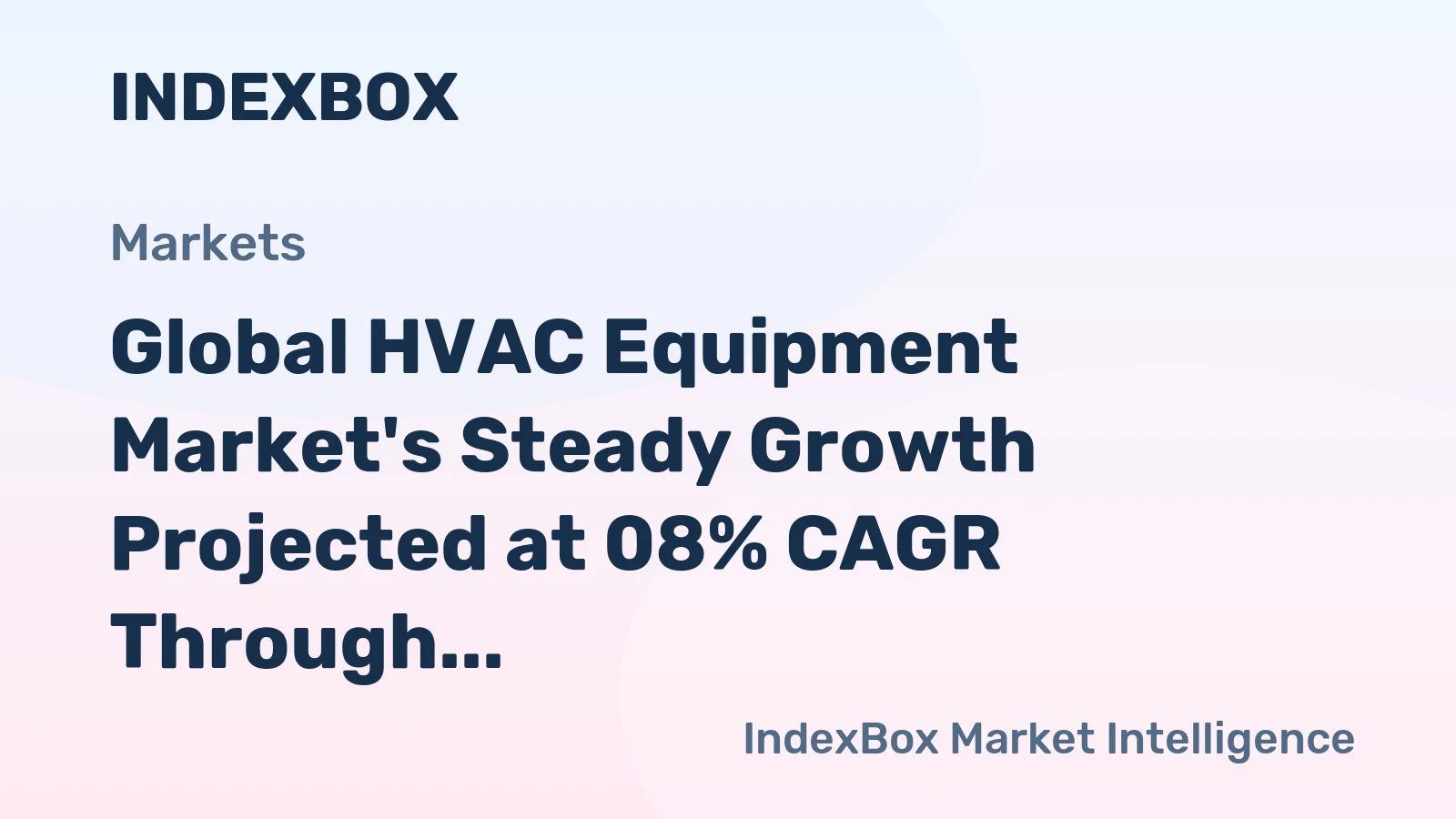 Global HVAC Equipment Market's Steady Growth Projected at 08% CAGR Through 2035