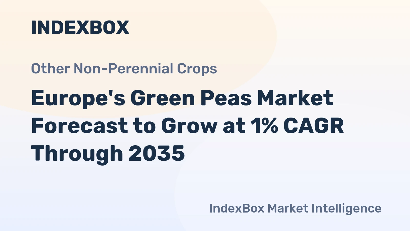 Europe's Green Peas Market Forecast to Grow at 1% CAGR Through 2035