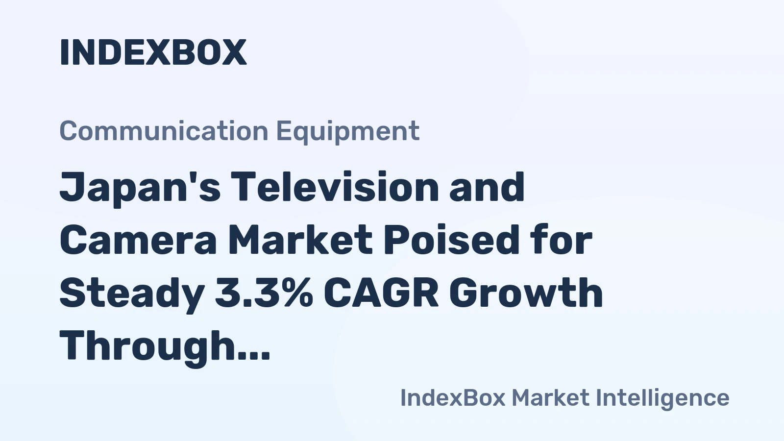 Japan's Television and Camera Market Poised for Steady 3.3% CAGR Growth Through 2035