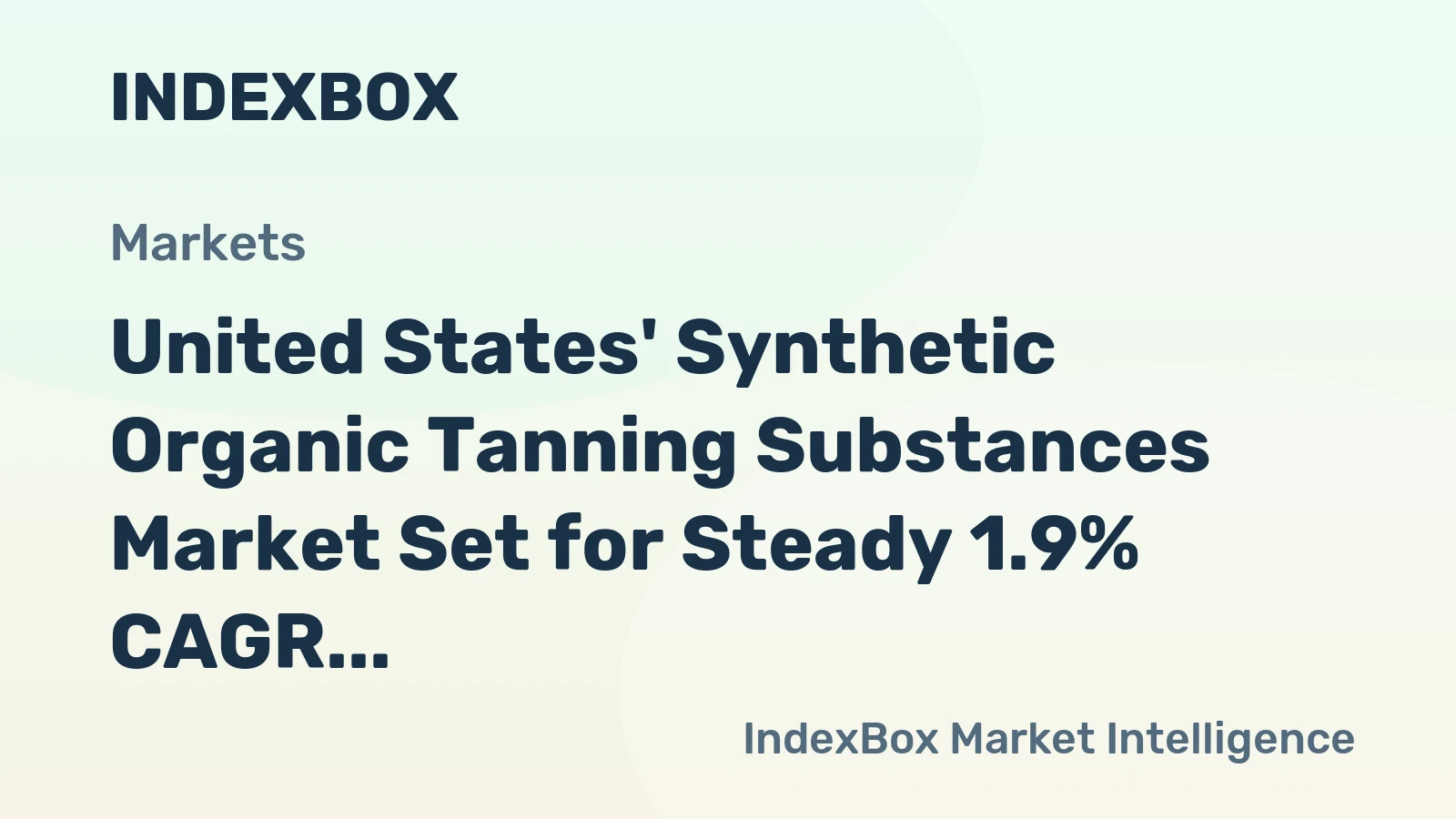 United States' Synthetic Organic Tanning Substances Market Set for Steady 1.9% CAGR Growth in Value