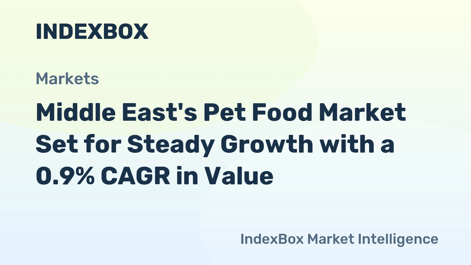Middle East's Pet Food Market Set for Steady Growth with a 0.9% CAGR in Value