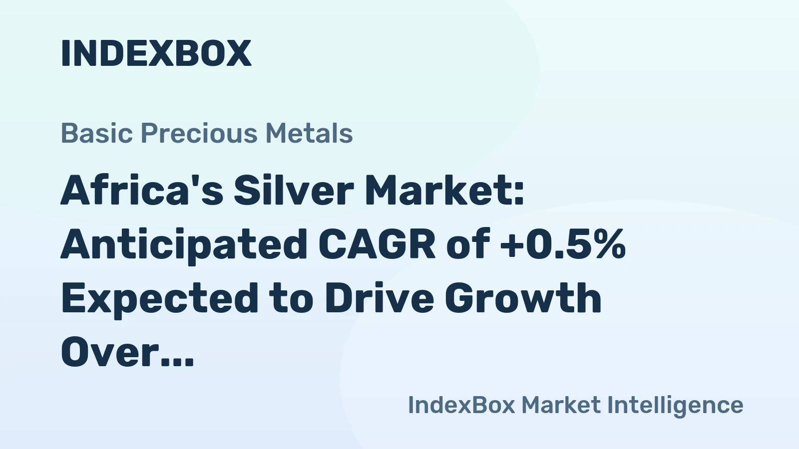 Africa's Silver Market: Anticipated CAGR of +0.5% Expected to Drive Growth Over the Next Decade