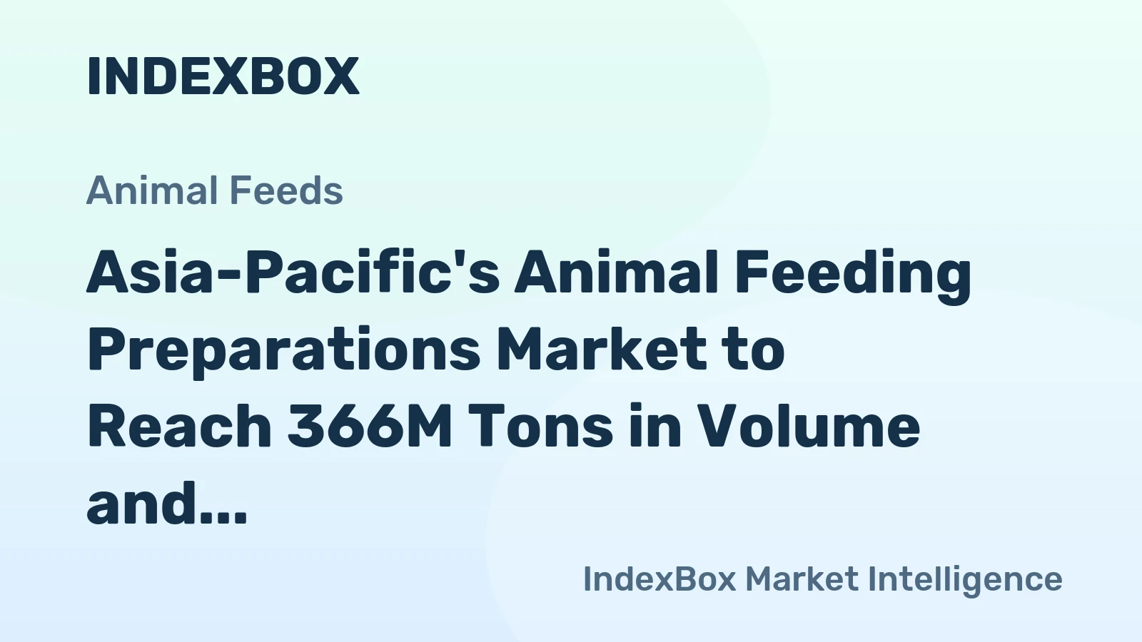 Asia-Pacific's Animal Feeding Preparations Market to Reach 366M Tons in Volume and $726.3B in Value by 2035