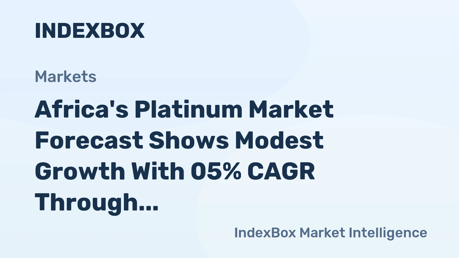 Africa's Platinum Market Forecast Shows Modest Growth With 05% CAGR Through 2035