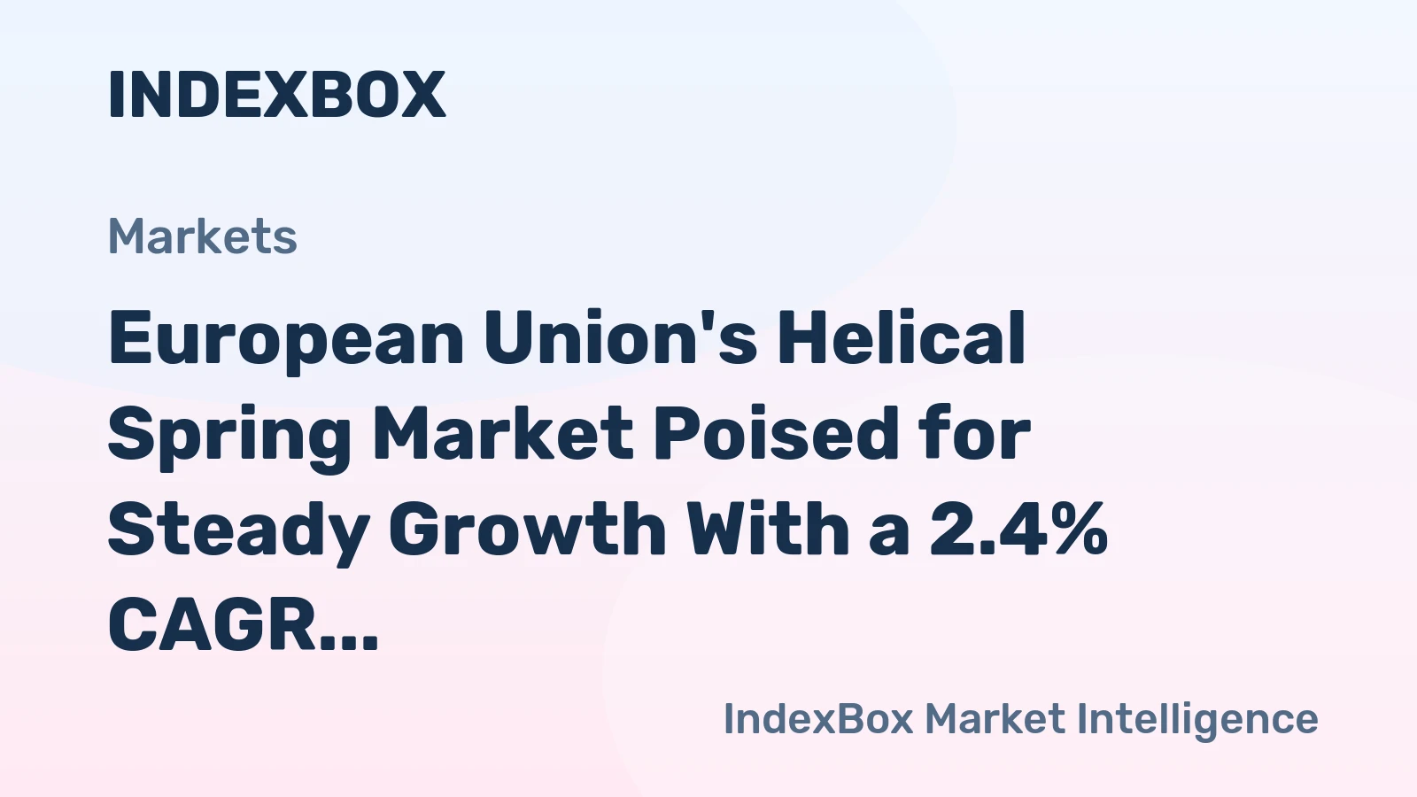 European Union's Helical Spring Market Poised for Steady Growth With a 2.4% CAGR in Value Through 2035