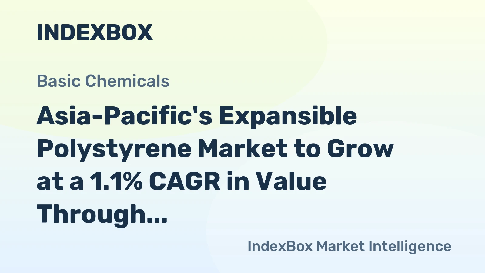 Asia-Pacific's Expansible Polystyrene Market to Grow at a 1.1% CAGR in Value Through 2035