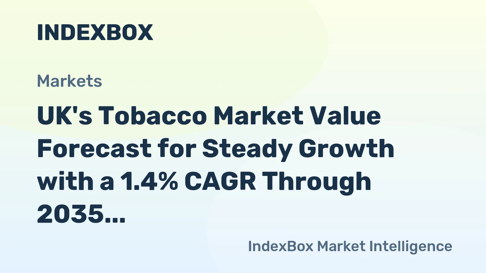 UK's Tobacco Market Value Forecast for Steady Growth with a 1.4% CAGR Through 2035