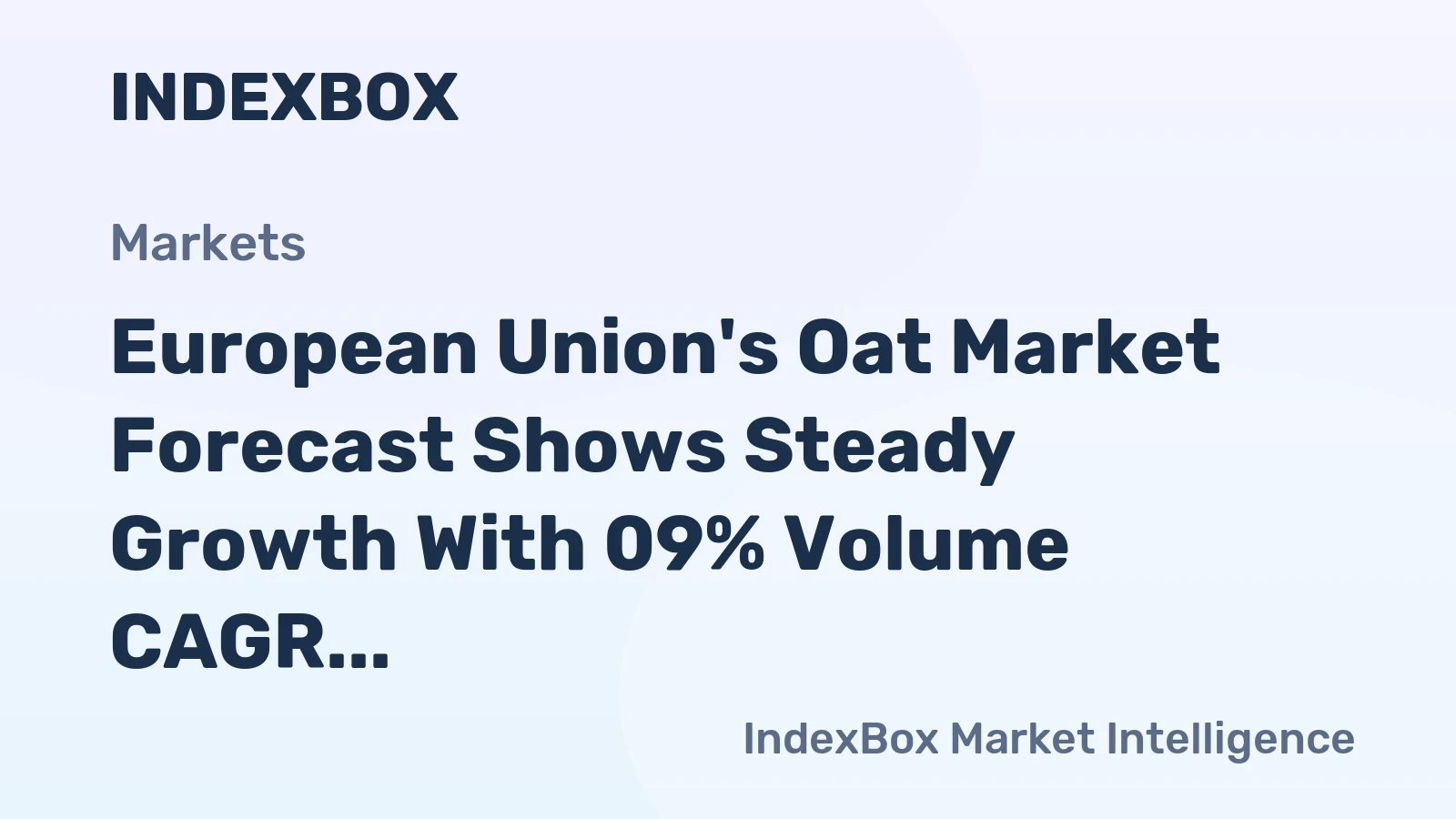 European Union's Oat Market Forecast Shows Steady Growth With 09% Volume CAGR Through 2035