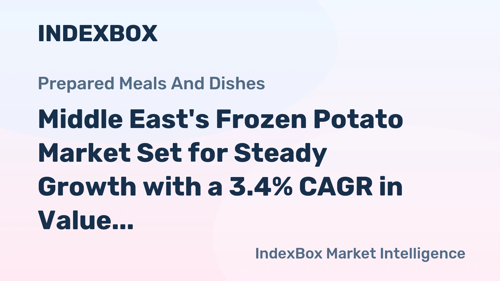 Middle East's Frozen Potato Market Set for Steady Growth with a 3.4% CAGR in Value