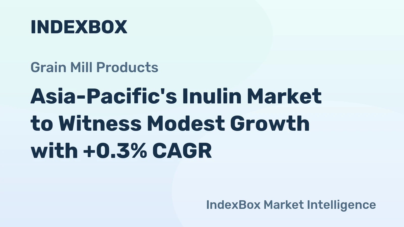 Asia-Pacific's Inulin Market to Witness Modest Growth with +0.3% CAGR