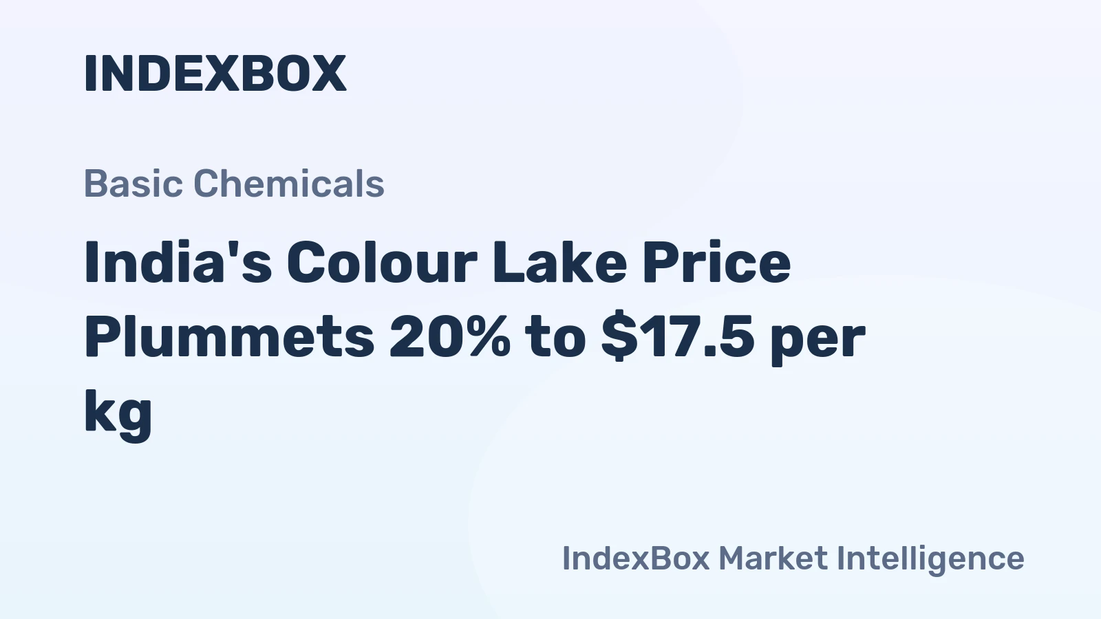 India's Colour Lake Price Plummets 20% to $17.5 per kg