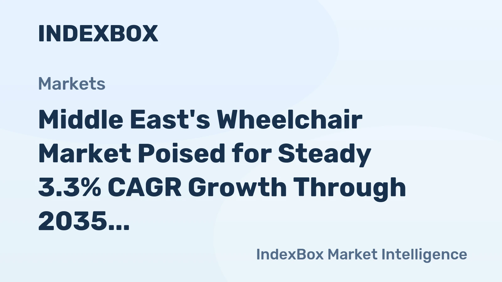 Middle East's Wheelchair Market Poised for Steady 3.3% CAGR Growth Through 2035