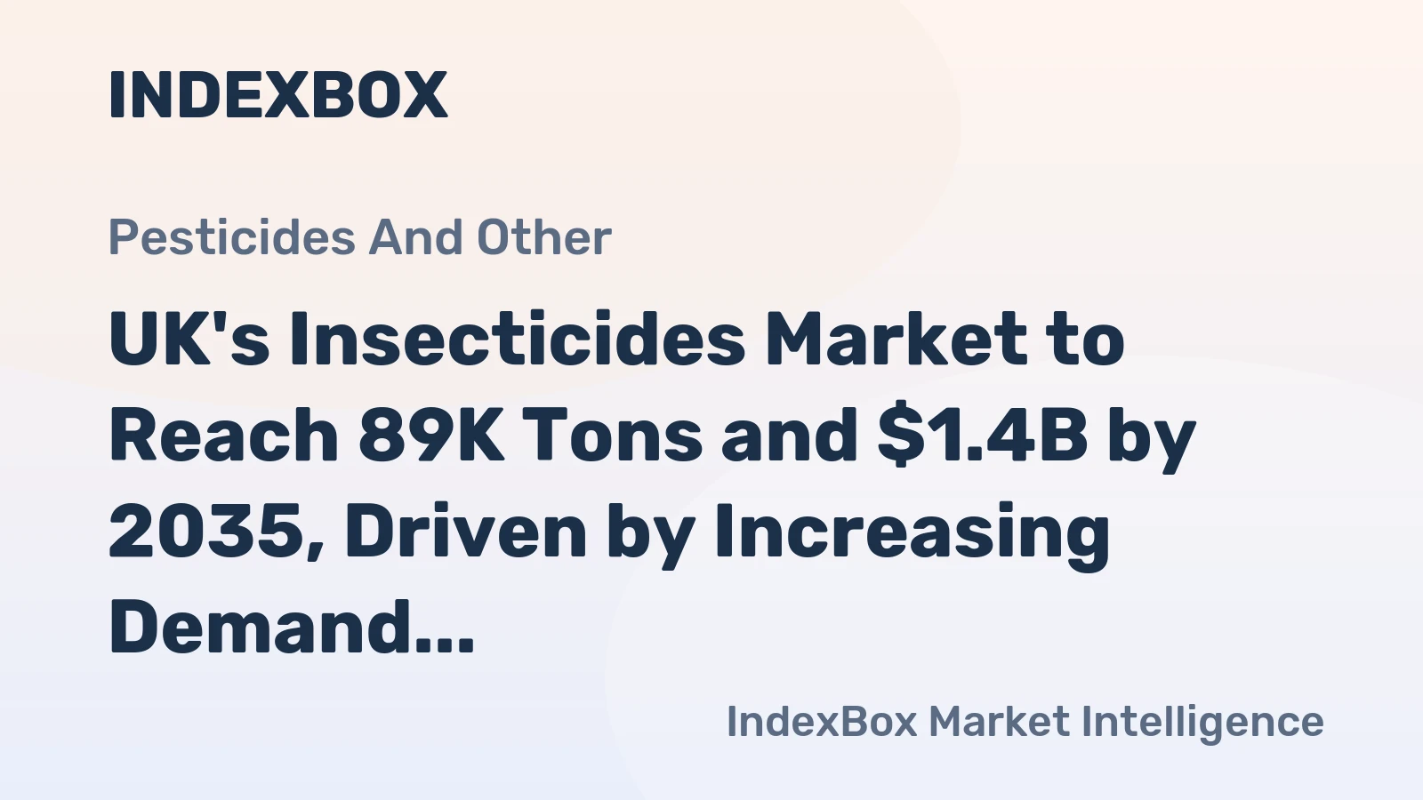 UK's Insecticides Market to Reach 89K Tons and $1.4B by 2035, Driven by Increasing Demand