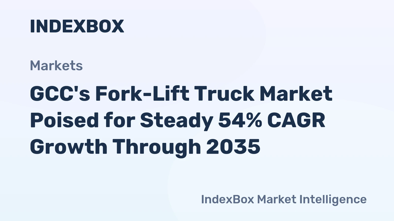 GCC's Fork-Lift Truck Market Poised for Steady 54% CAGR Growth Through 2035