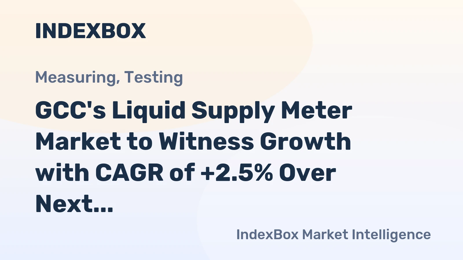GCC's Liquid Supply Meter Market to Witness Growth with CAGR of +2.5% Over Next Decade