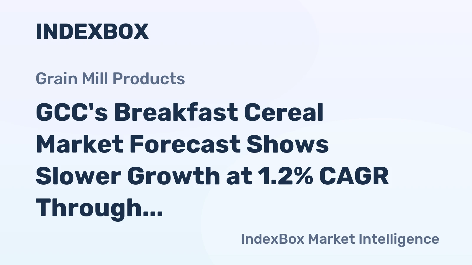 GCC's Breakfast Cereal Market Forecast Shows Slower Growth at 1.2% CAGR Through 2035
