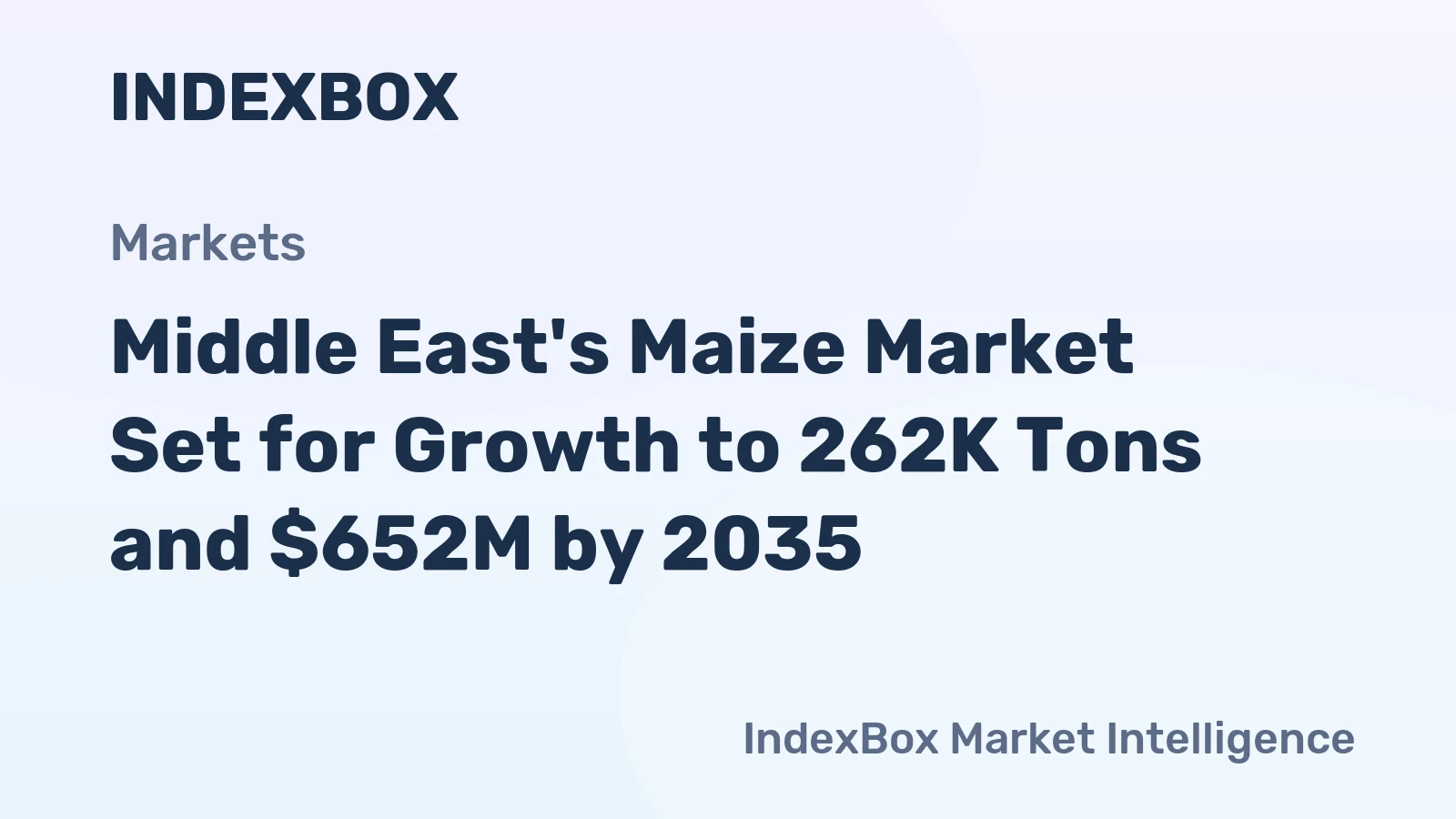 Middle East's Maize Market Set for Growth to 262K Tons and $652M by 2035