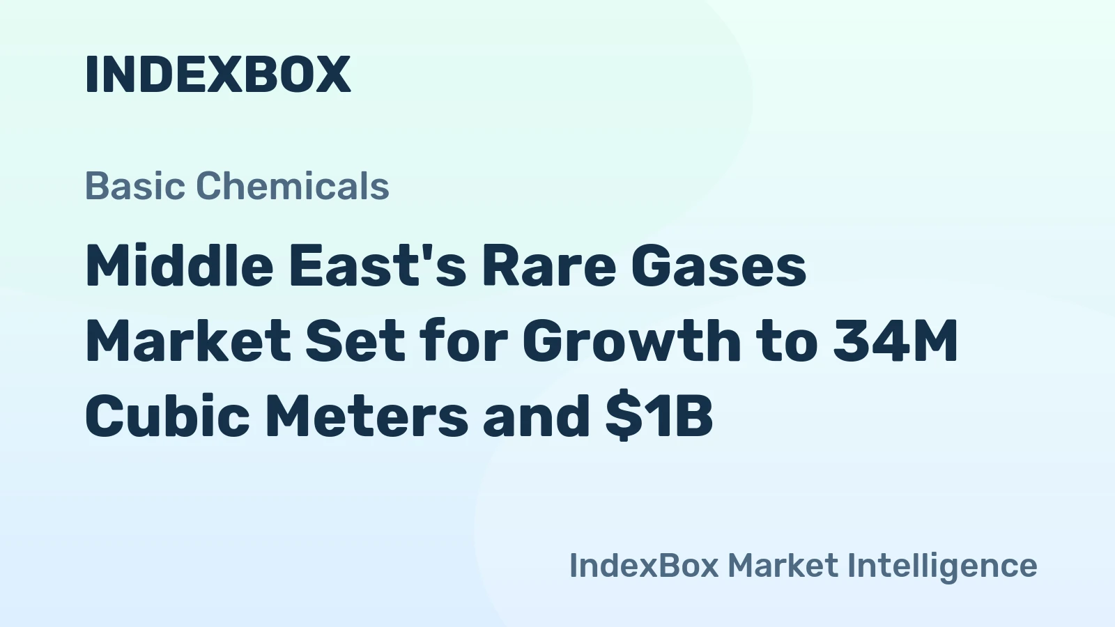 Middle East's Rare Gases Market Set for Growth to 34M Cubic Meters and $1B