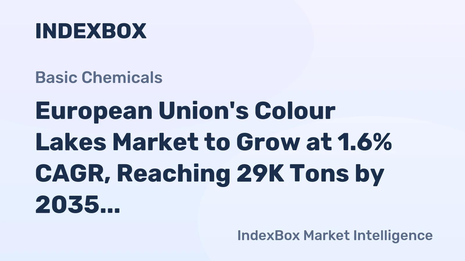 European Union's Colour Lakes Market to Grow at 1.6% CAGR, Reaching 29K Tons by 2035