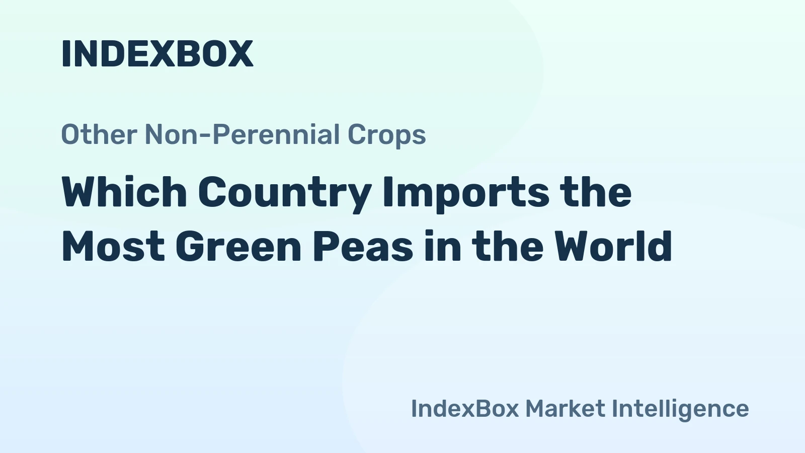 Which Country Imports the Most Green Peas in the World?