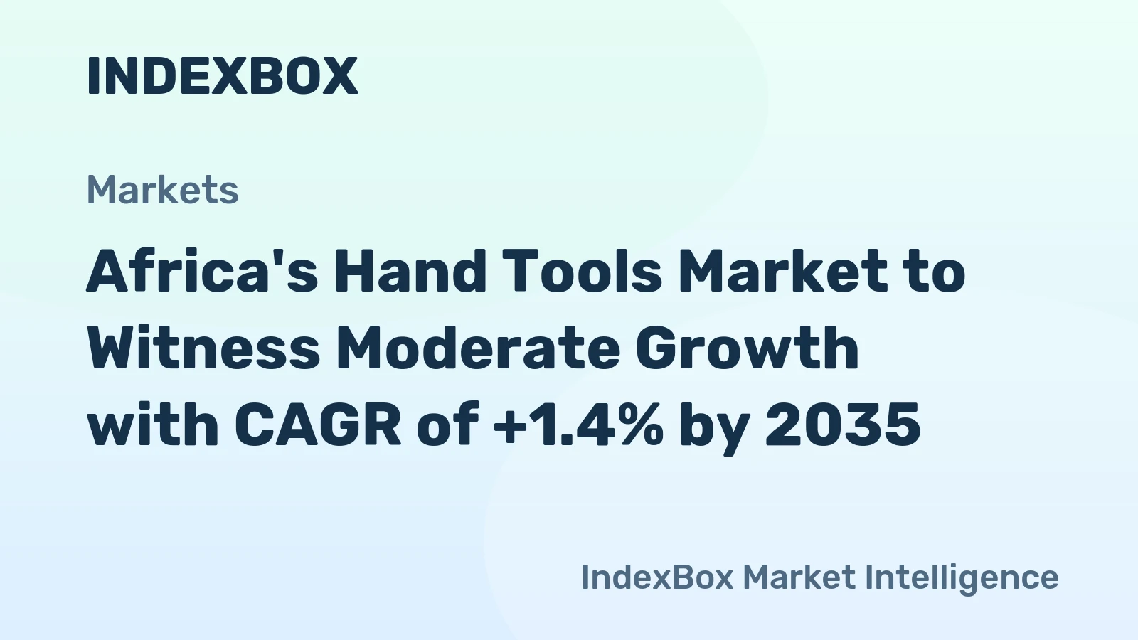 Africa's Hand Tools Market to Witness Moderate Growth with CAGR of +1.4% by 2035