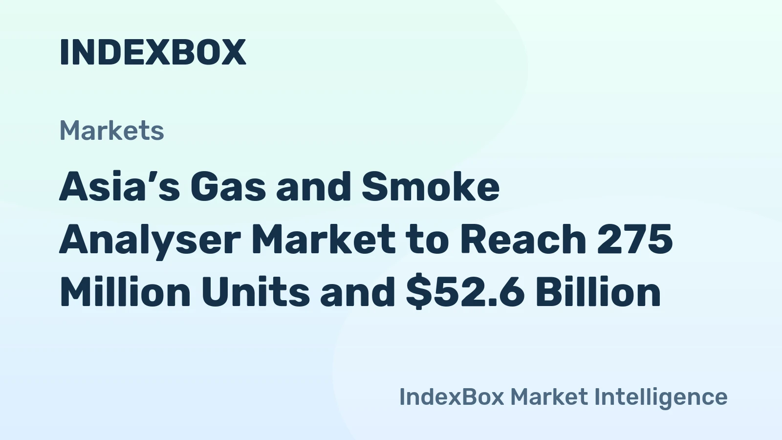 Asia’s Gas and Smoke Analyser Market to Reach 275 Million Units and $52.6 Billion