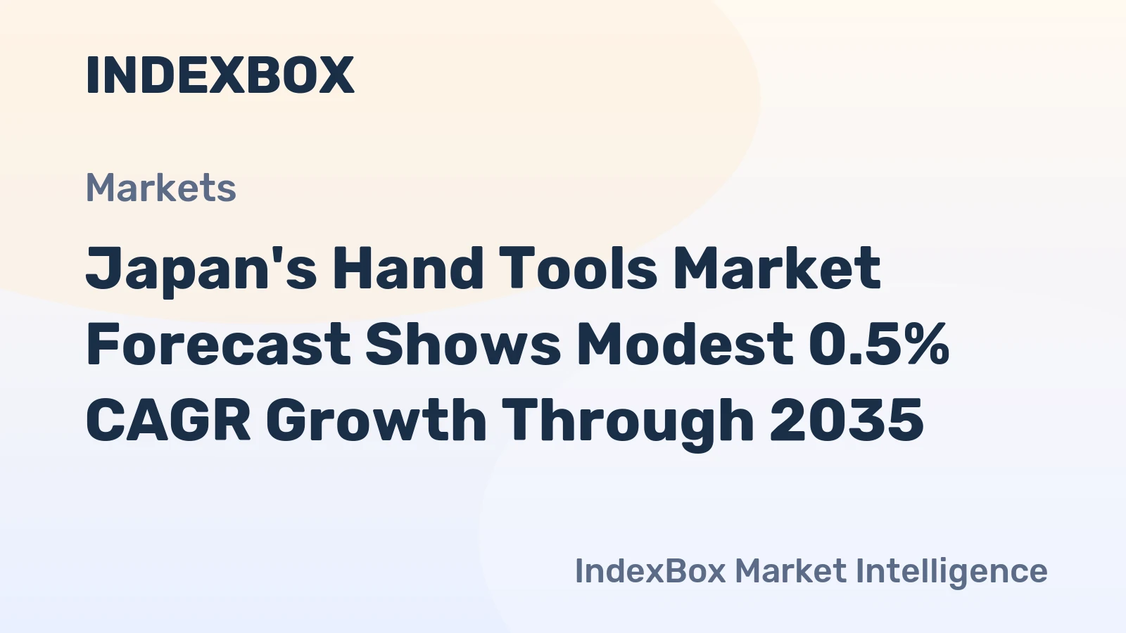 Japan's Hand Tools Market Forecast Shows Modest 0.5% CAGR Growth Through 2035