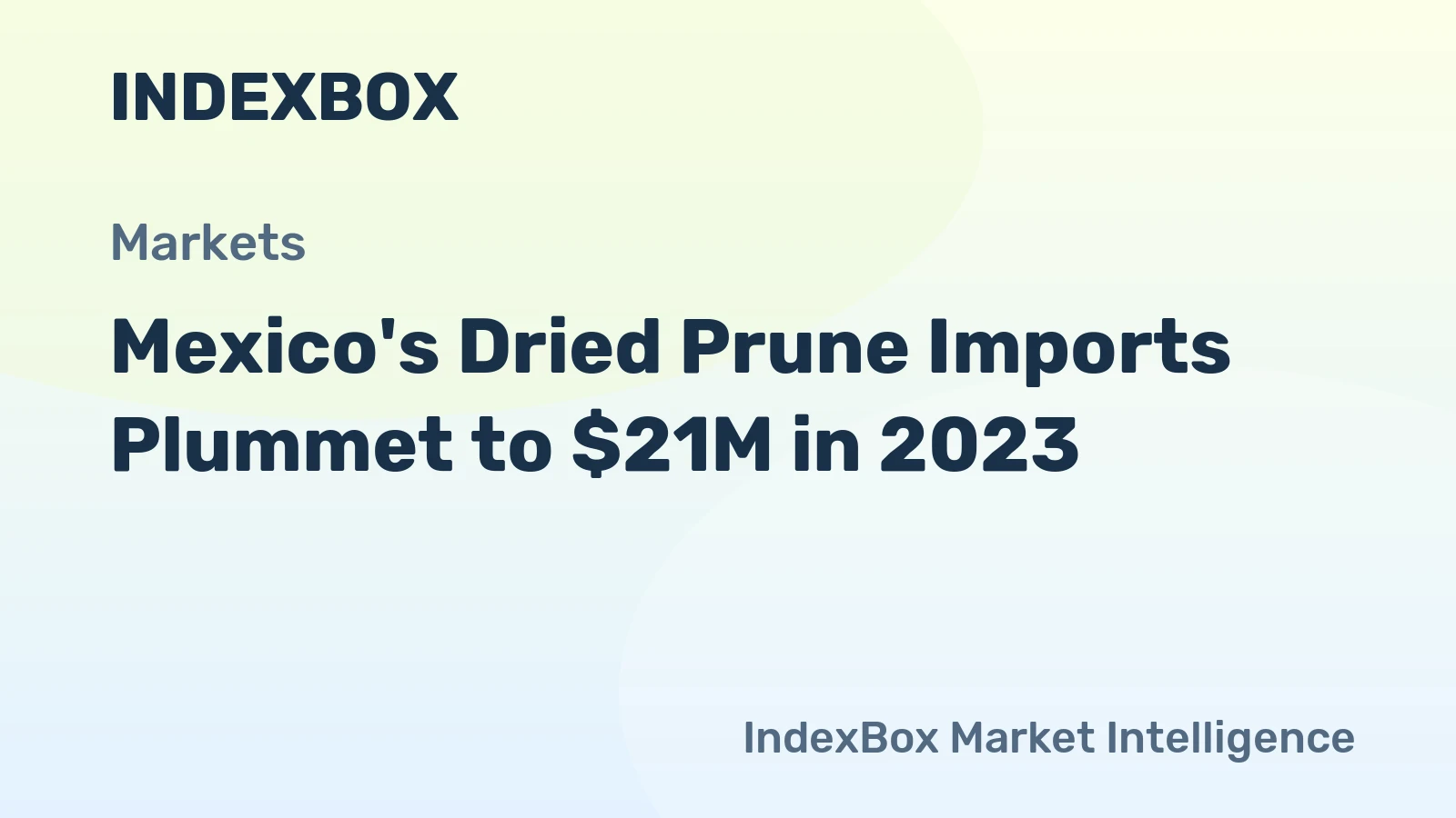 Mexico's Dried Prune Imports Plummet to $21M in 2023