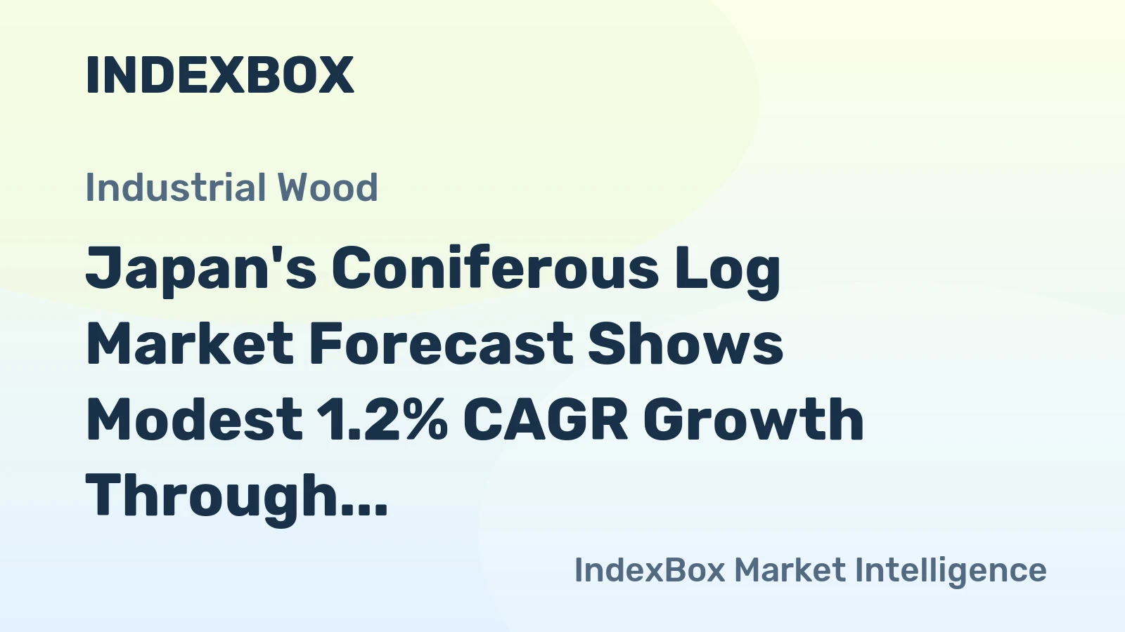 Japan's Coniferous Log Market Forecast Shows Modest 1.2% CAGR Growth Through 2035