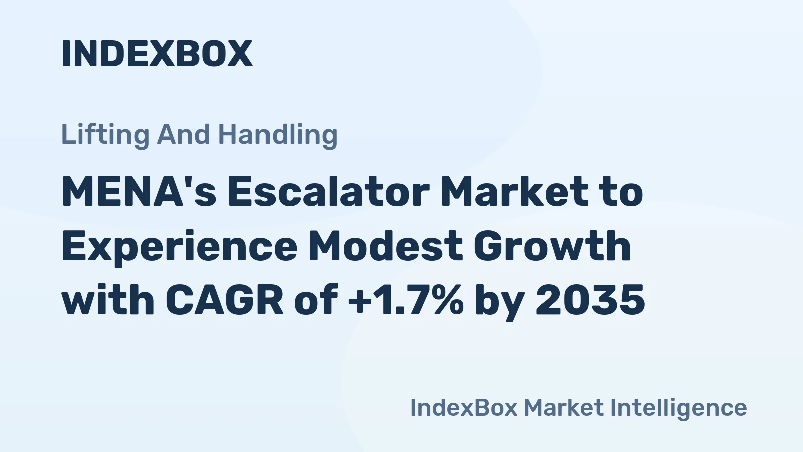 MENA's Escalator Market to Experience Modest Growth with CAGR of +1.7% by 2035