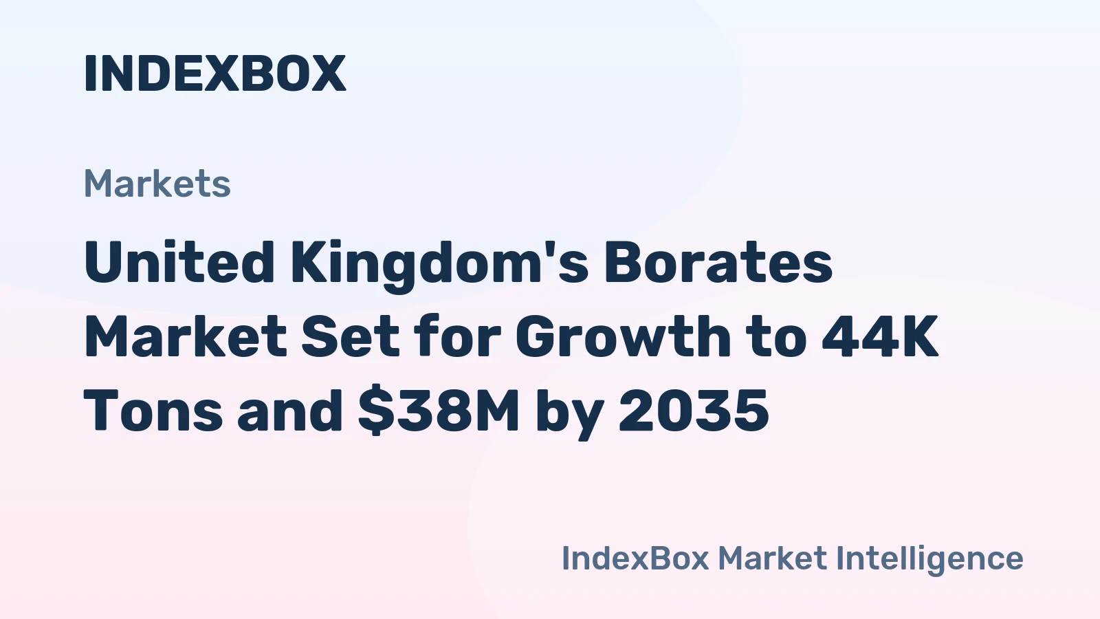 United Kingdom's Borates Market Set for Growth to 44K Tons and $38M by 2035