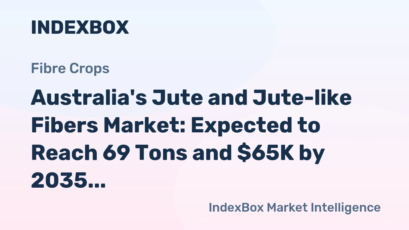Australia's Jute and Jute-like Fibers Market: Expected to Reach 69 Tons and $65K by 2035