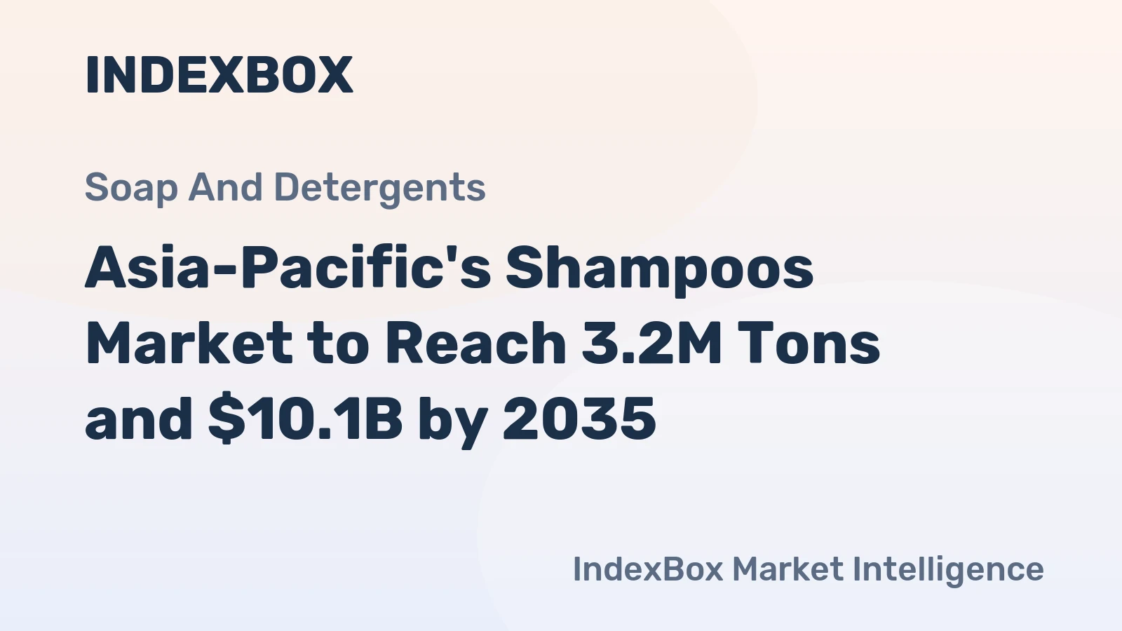 Asia-Pacific's Shampoos Market to Reach 3.2M Tons and $10.1B by 2035