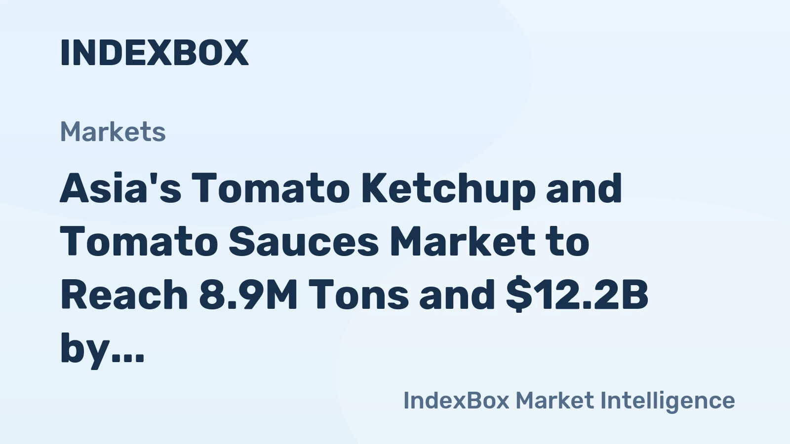 Asia's Tomato Ketchup and Tomato Sauces Market to Reach 8.9M Tons and $12.2B by 2035 with Slow Growth