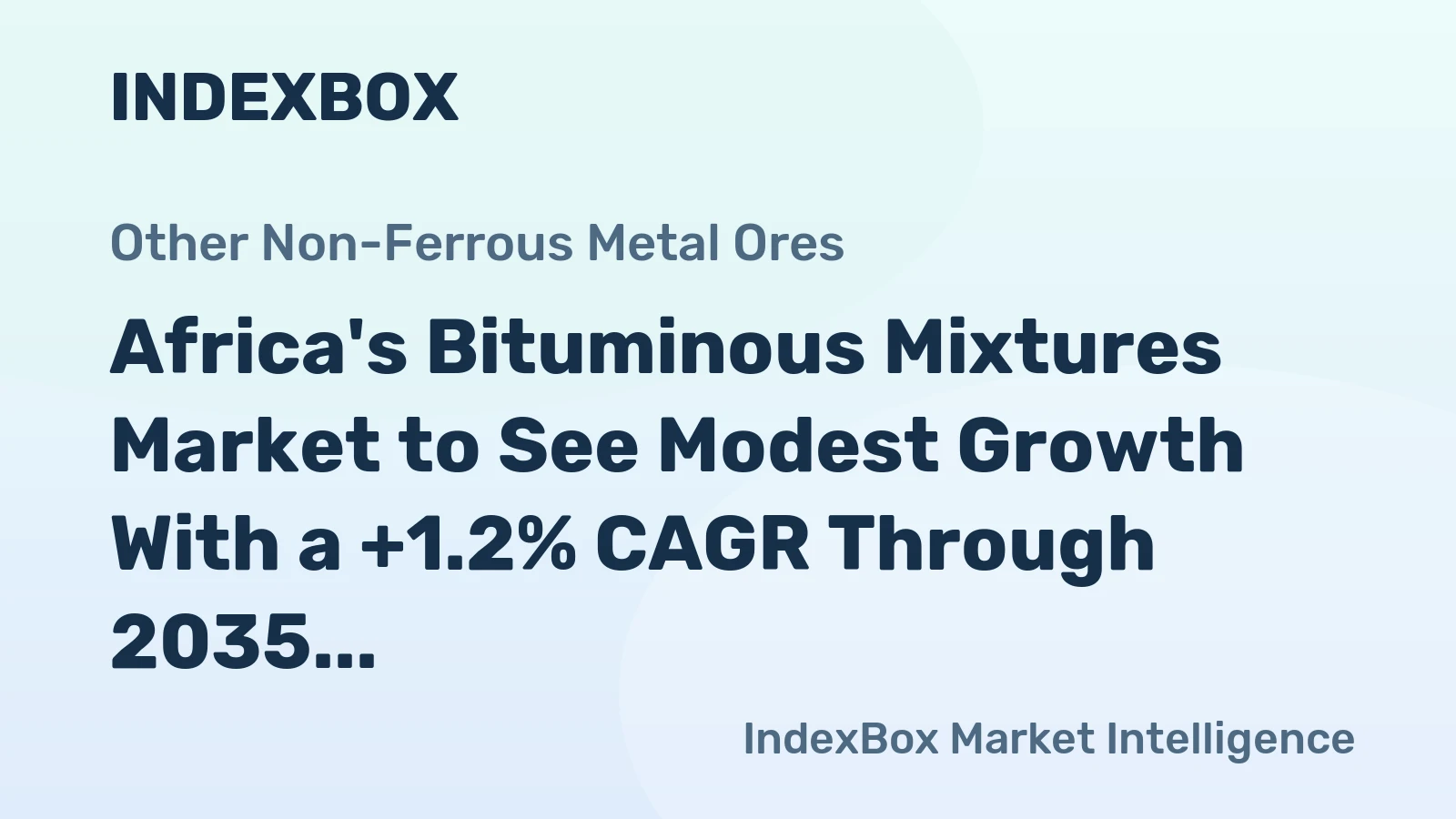 Africa's Bituminous Mixtures Market to See Modest Growth With a +1.2% CAGR Through 2035