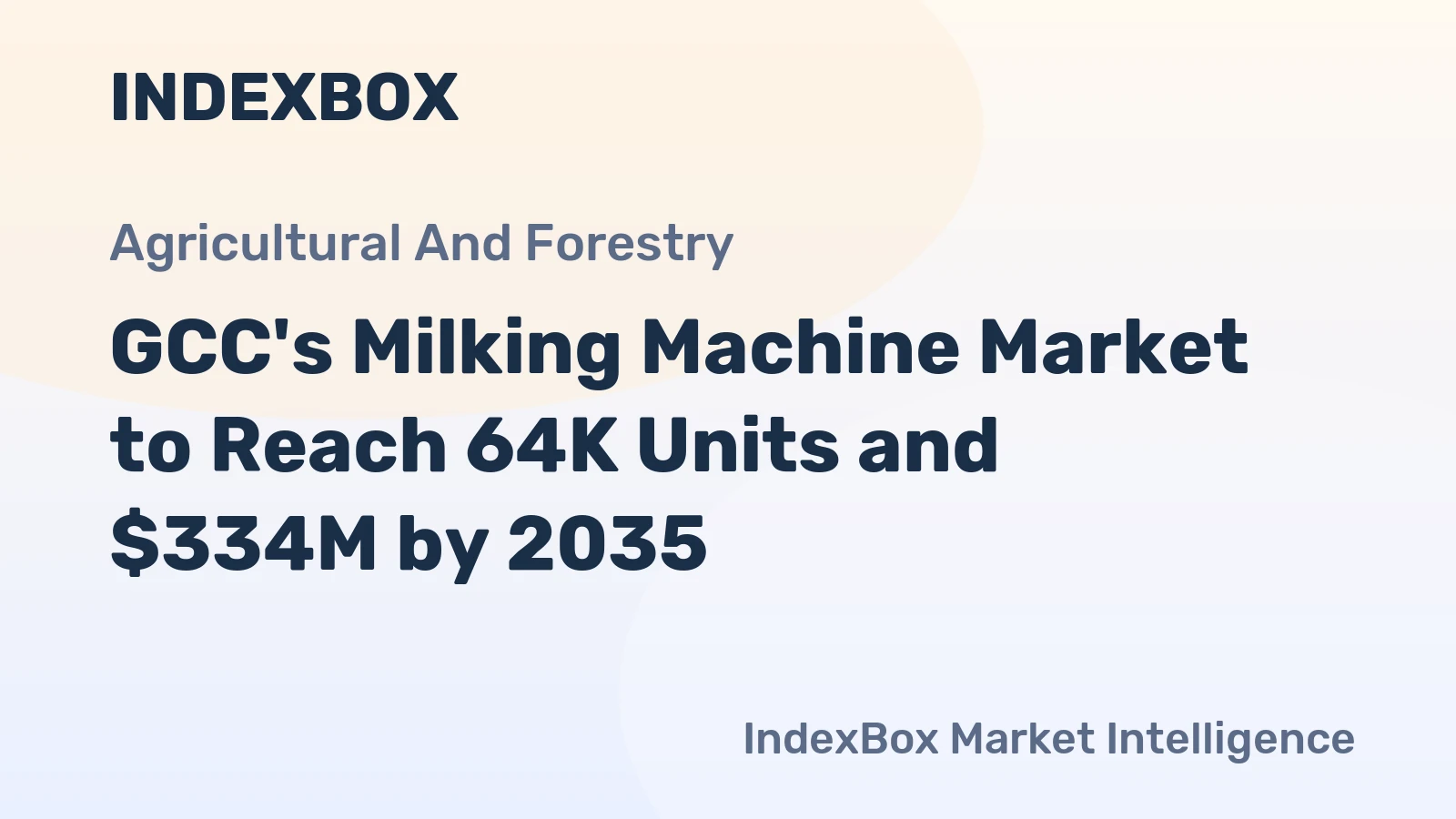 GCC's Milking Machine Market to Reach 64K Units and $334M by 2035