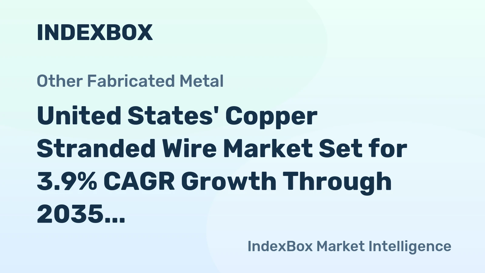 United States' Copper Stranded Wire Market Set for 3.9% CAGR Growth Through 2035