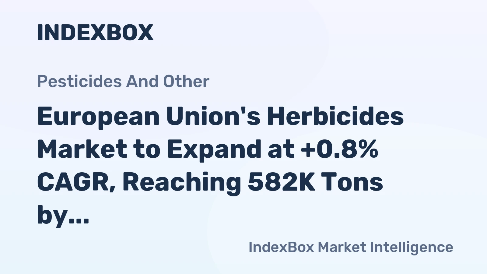 European Union's Herbicides Market to Expand at +0.8% CAGR, Reaching 582K Tons by 2035