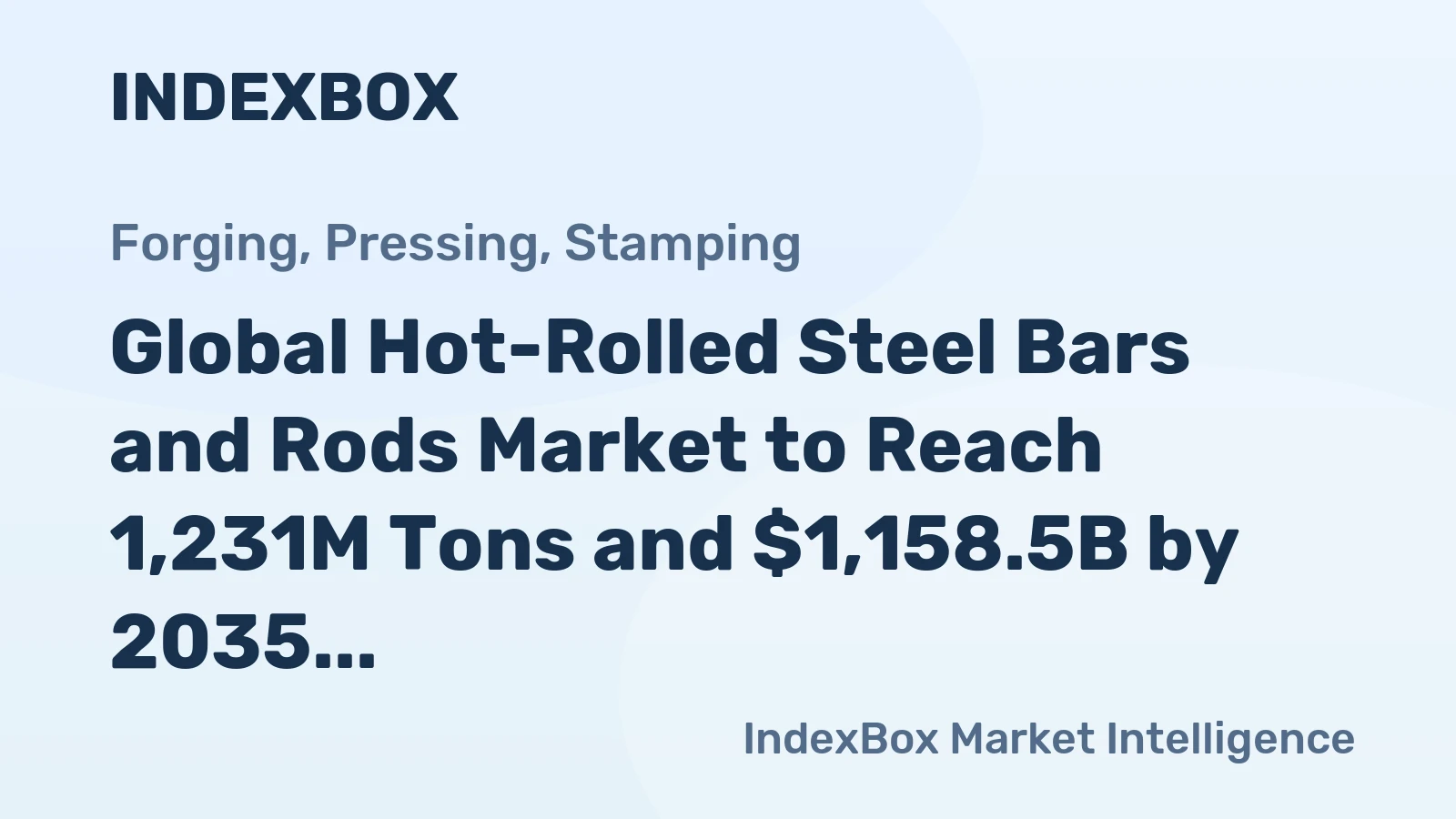 Global Hot-Rolled Steel Bars and Rods Market to Reach 1,231M Tons and $1,158.5B by 2035