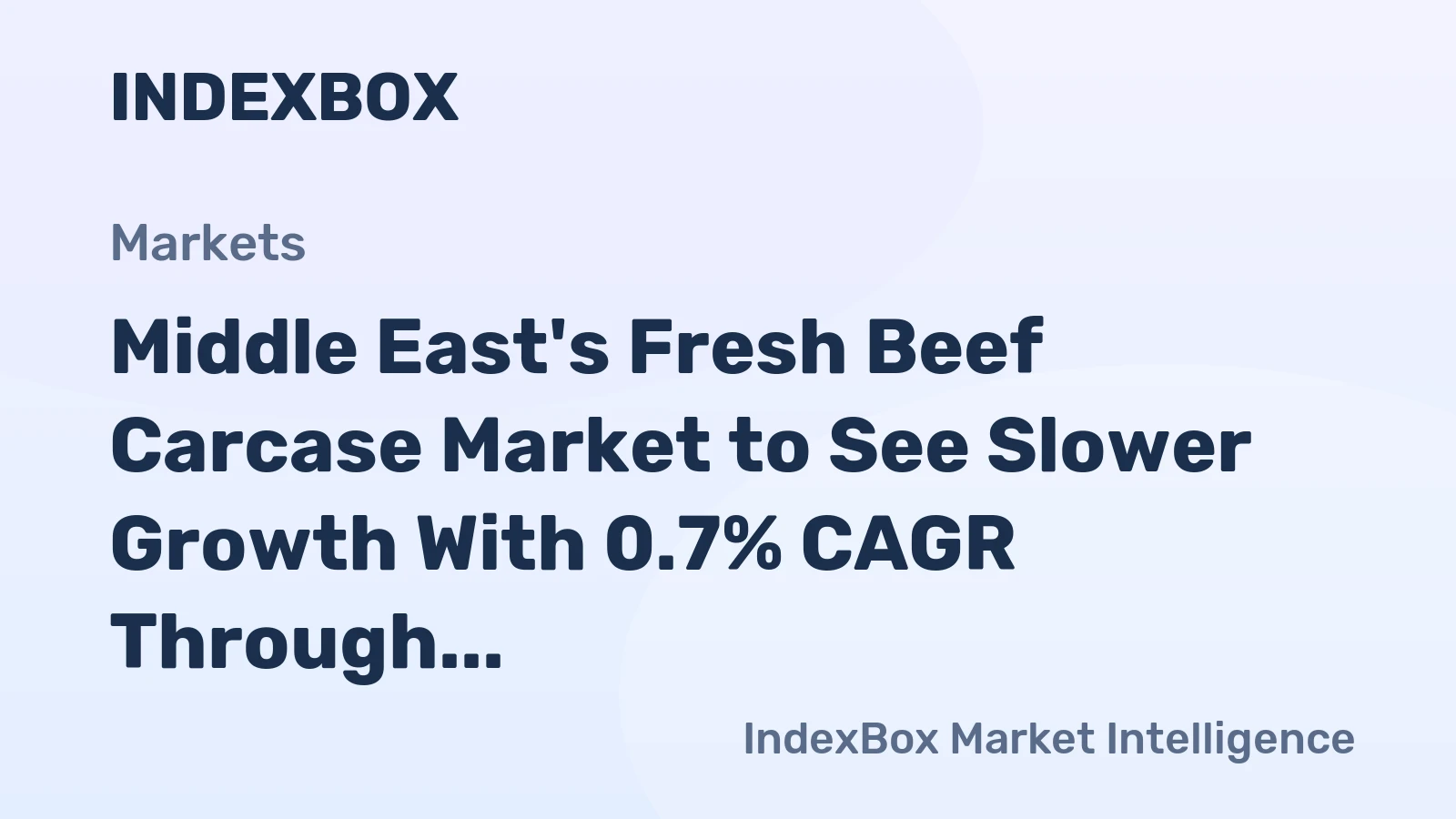 Middle East's Fresh Beef Carcase Market to See Slower Growth With 0.7% CAGR Through 2035