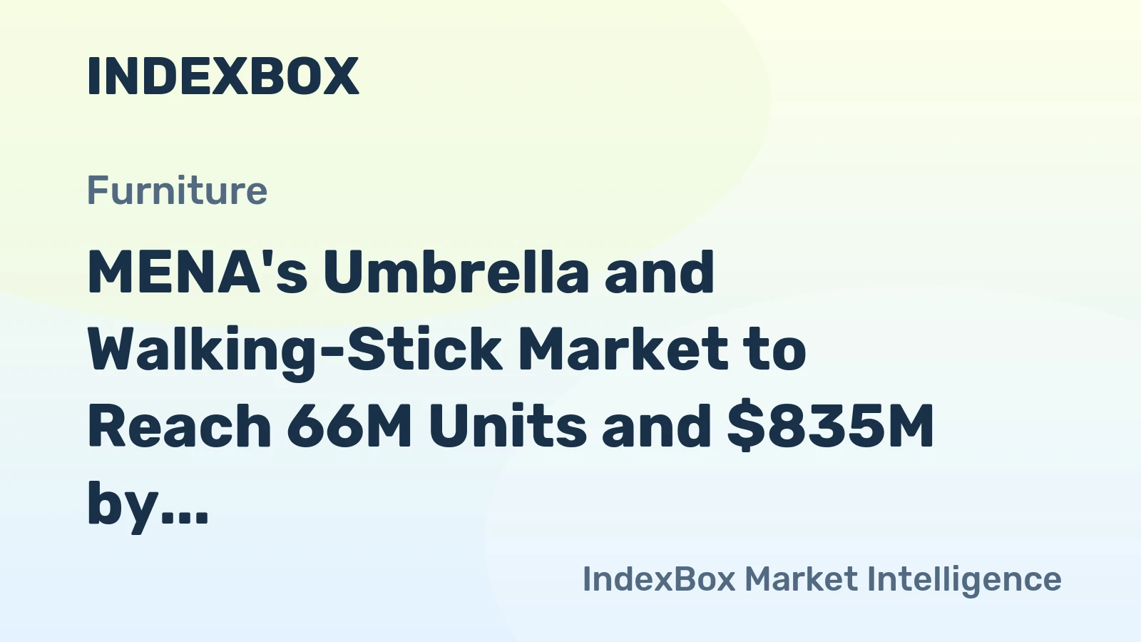 MENA's Umbrella and Walking-Stick Market to Reach 66M Units and $835M by 2035
