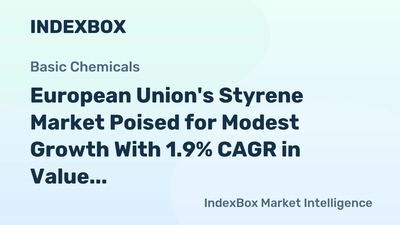 European Union's Styrene Market Poised for Modest Growth With 1.9% CAGR in Value Through 2035