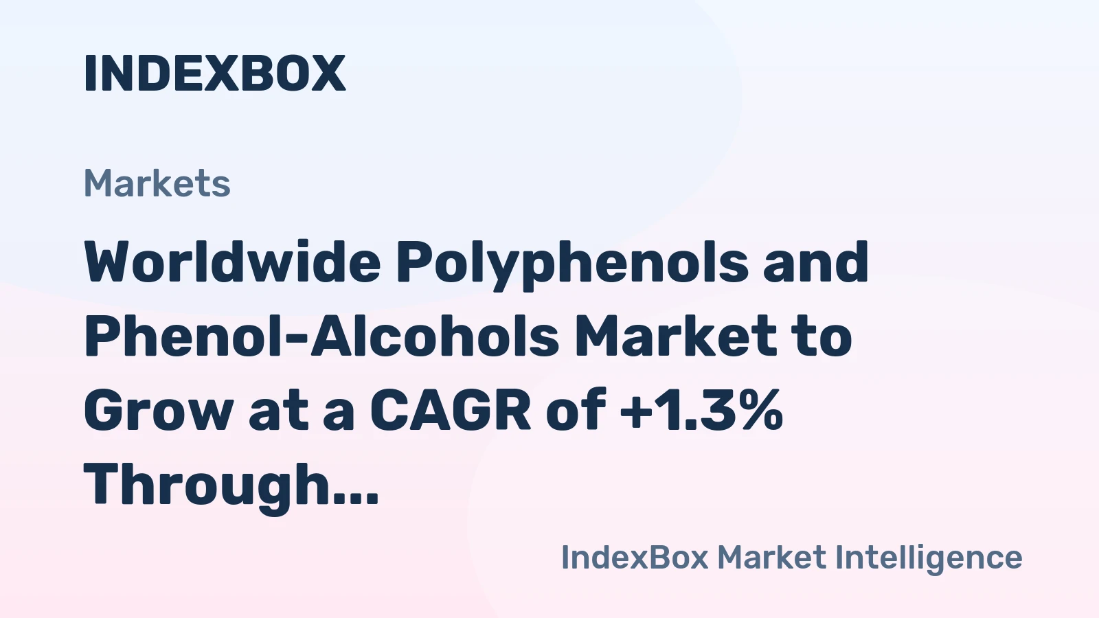 Worldwide Polyphenols and Phenol-Alcohols Market to Grow at a CAGR of +1.3% Through 2035